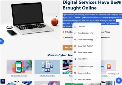 Add This Smart Context Menu To Your Website — For Free 2025 Mwash Cyber