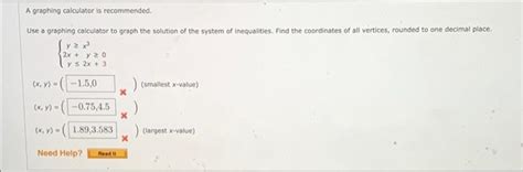 Solved A Graphing Calculator Is Recommended Use A Graphing Chegg Com