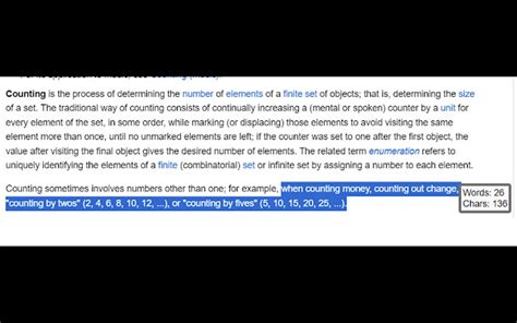 Word Character Counter Sum Select For Google Chrome Extension