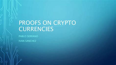 Proofs On Cryptocurrencies Ppt