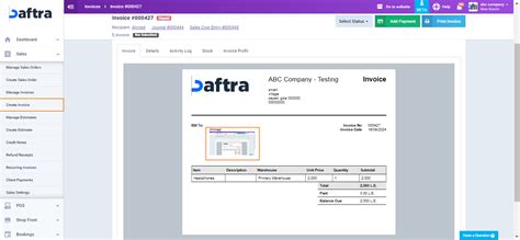 How To Add Variables In The Invoice Layout Daftra Knowledge Base
