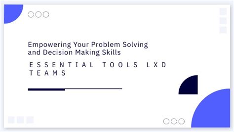 Problem Solving And Decision Making Genially