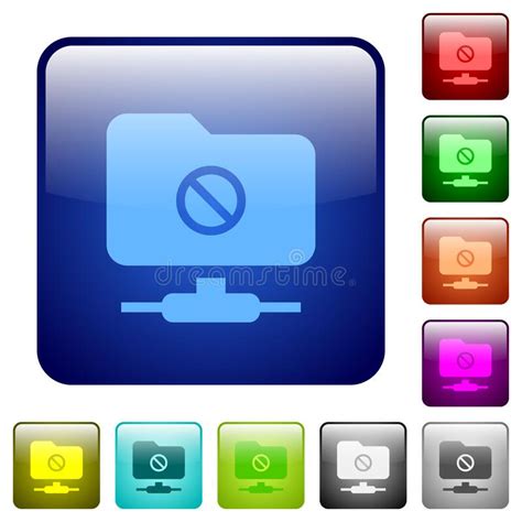 Ftp Disabled Color Square Buttons Stock Illustration Illustration Of Design Rectangle 193732237