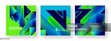 추상 기하학적 포스터 배경의 벡터 세트 유동적인 색상의 다채로운 모양 표지 템플릿 전단지 플래 카드 브로셔 배너 모음 0명에