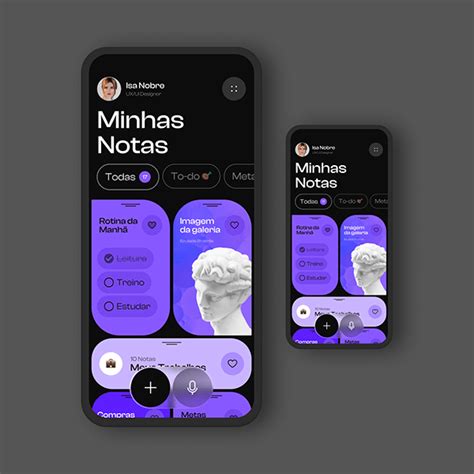 Obsidian Notes App Mobile Ux Ui On Behance