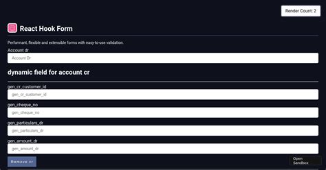 Restrict User To Remove Default Field Codesandbox