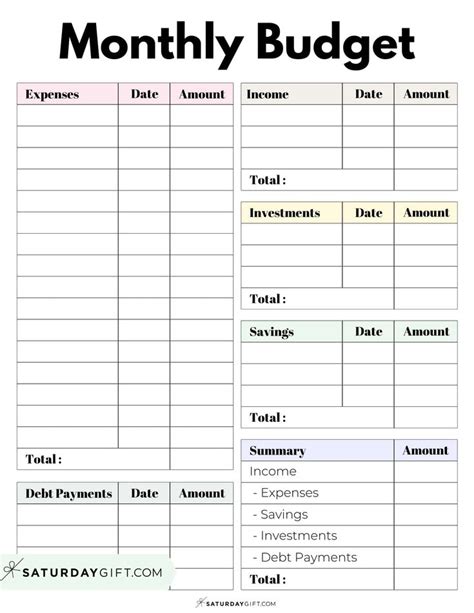 37 Budget Planners And Trackers Cute And Free Printables Budget Planner