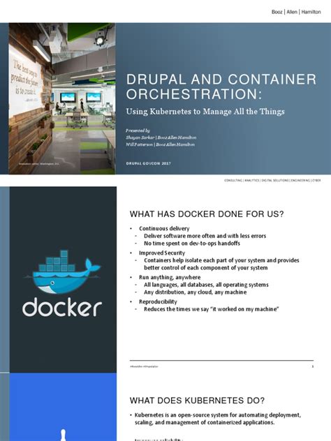 drupal and container orchestration using kubernetes to manage all the