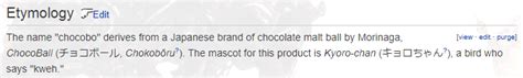 Til The Word Chocobo Derives From A Kind Of Candy Rfinalfantasy