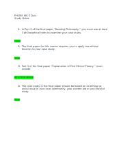 PHI208 WK 5 Quiz Docx PHI208 WK 5 Quiz Study Guide 1 In Part 2 Of The Final Paper Reading