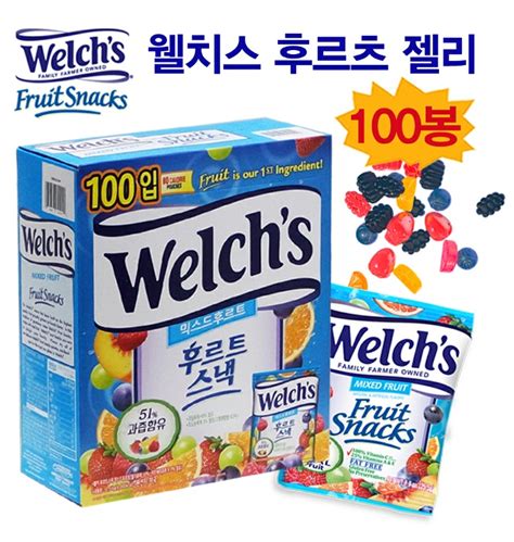 웰치스 후르츠 젤리 100봉 과일젤리 웰치스젤리 어린이젤리 어린이집 간식 티몬