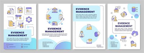 Evidence Control Blue Gradient Brochure Template Leaflet Design With Linear Icons Editable 4