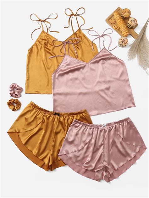 Stylish Plus Size Satin Sleepwear Set