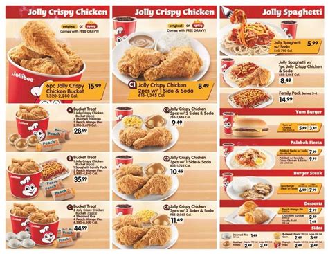 Jollibee Menu Price List 2013