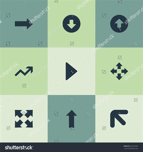 Vector Illustration Set Simple Cursor Icons Stock Vector Royalty Free 654247081 Shutterstock