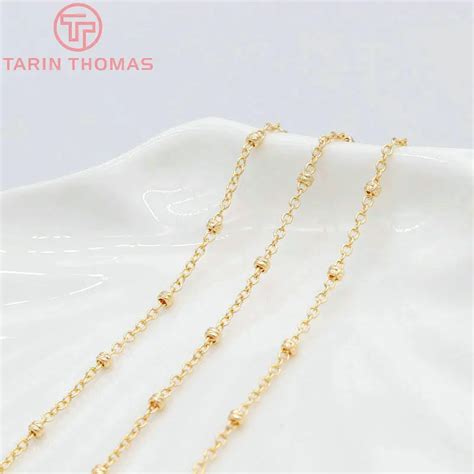 Золотая цепочка из латуни TARIN THOMAS 2x2.5 мм 1 метр | AliExpress