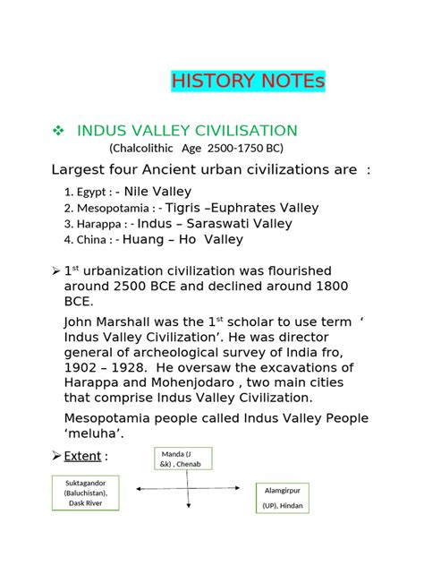 History Notes Pdf