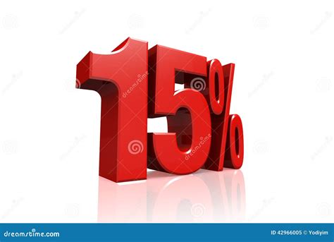 D Render Text In Percent In Red Stock Illustration Illustration