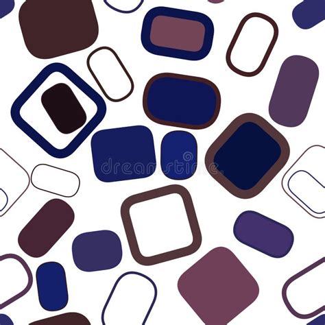 Seamless Geometric Conceptual Background Rounded Rectangle Pattern For