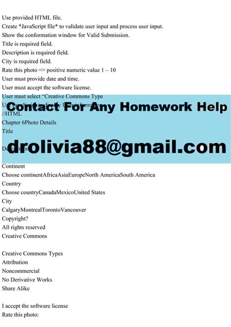Use Provided Html Filecreate Javascript File To Validate User Ipdf