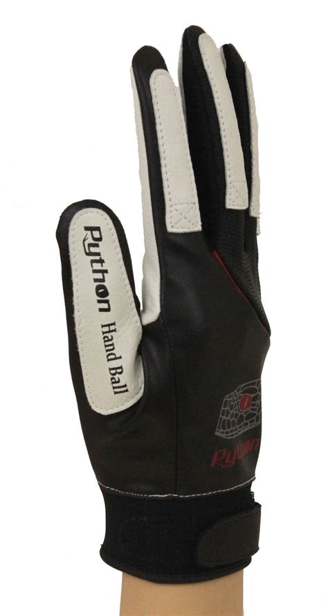 python deluxe handball glove pair padded w strap small xl small