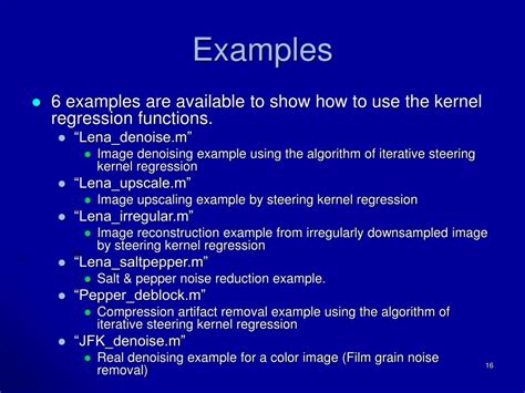 Ppt Kernel Regression Based Image Processing Toolbox For Matlab Powerpoint Presentation Id