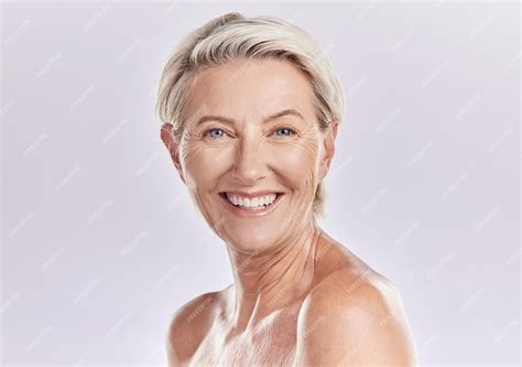 Premium Photo Skincare Of Senior Woman In A Beauty Face Portrait For