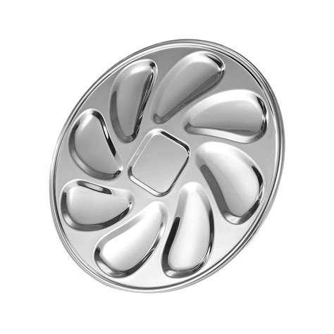 Bfogop Seafood Plates Functional Serving Dish Stainless Steel Oysters