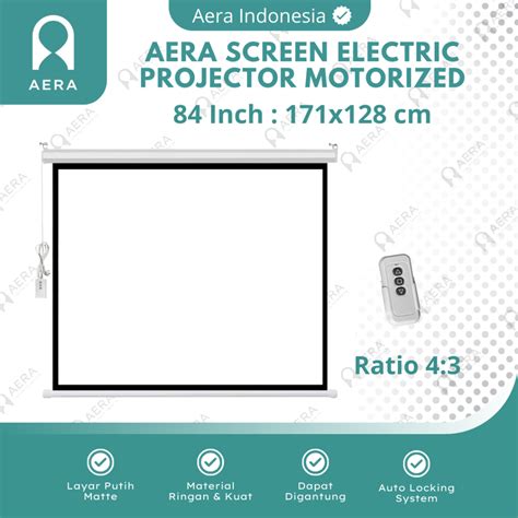 Jual Layar Proyektor Elektrik Motorized Inch Screen Projector Motorized Layar Proyektor