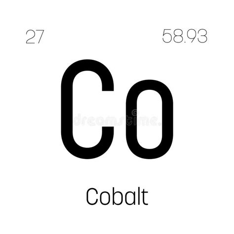 Cobalt Co Periodic Table Element Stock Illustration Illustration Of Chemical Table 269790011