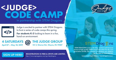 The Judge Group On Linkedin Thejudgegroup Stem Codecamp