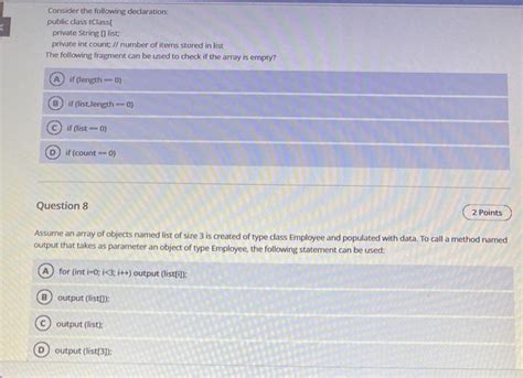 Solved Consider The Following Declaration Public Class