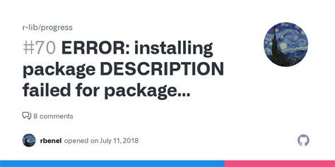 Error Installing Package Description Failed For Package ‘progress · Issue 70 · R Libprogress