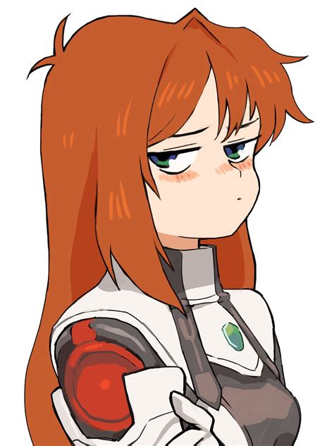 Gan2 Elhaym Van Houten Xenogears Highres 1girl Antenna Hair Aqua Eyes Blush Breasts