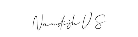 95 Nandish V S Name Signature Style Ideas Exclusive E Signature