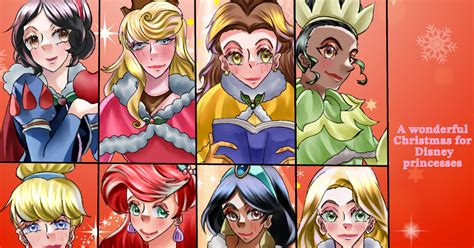 Disney Disneyprincess達のクリスマス 煮ーさんのイラスト Pixiv
