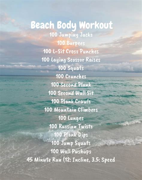 Beach Body Workout Plan For A Toned Physique