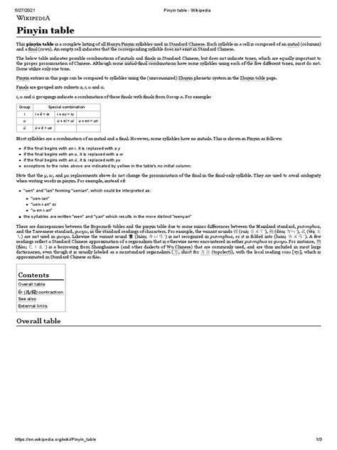Chinese Characters With Pinyin Table Pdf Pinyin Chinese Language