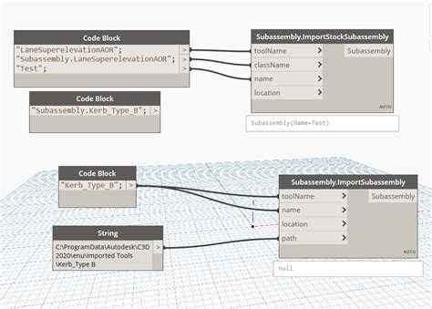 import custom subassembly civil3d dynamo