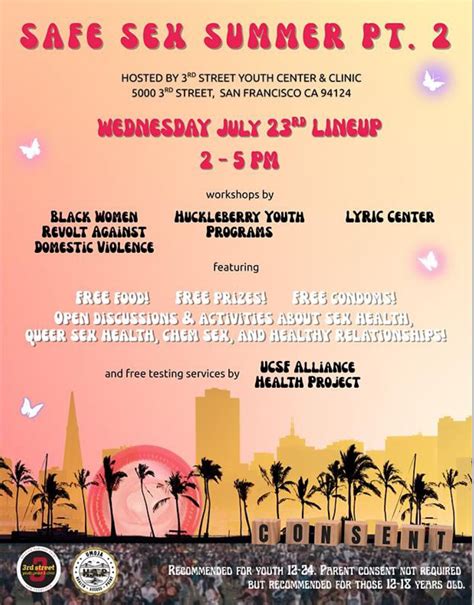 Free Safe Sex Summer Fest Food Testing More Sf