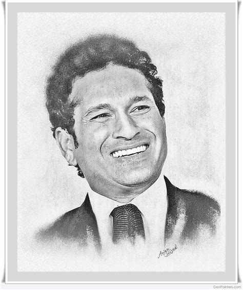 Digital Painting Of Sachin Tendulkar Desi Painters