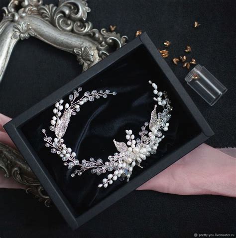 Cвадебный венок из натурального жемчуга Премиум класса в интернет ...