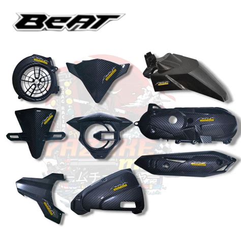 New Honda Beat Fi V2 Hydro Dip Carbon Airfilter Coverfan Coverfront