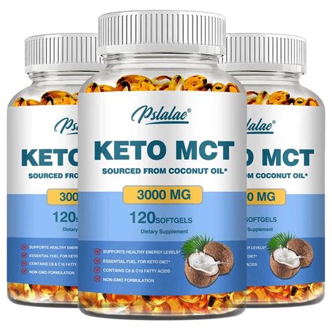Keto Mct 3000mg With Coconut Oil C8 C10 Weight Loss Energy