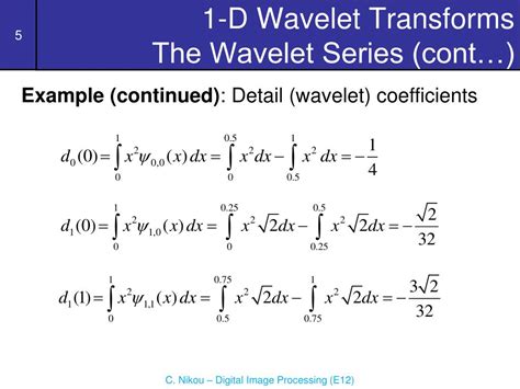 Ppt Wavelets And Multiresolution Processing Wavelet Transforms
