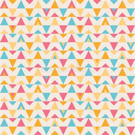 Seamless Geometric Pattern With Triangles Stock Vector Illustration