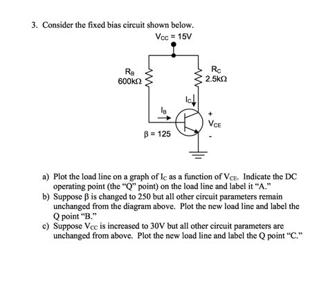 Solved 3 Consider The Fixed Bias Circuit Shown Below Voc Chegg Com