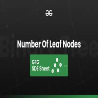 Number Of Leaf Nodes GeeksforGeeks Videos
