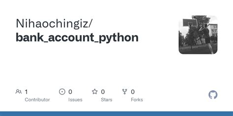 Github Nihaochingizbankaccountpython