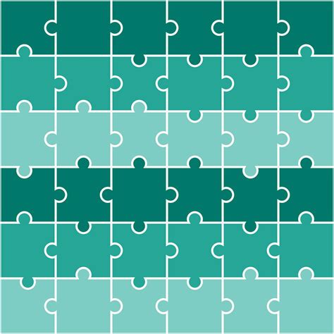 Green Shade Jigsaw Pattern Jigsaw Line Pattern Jigsaw Seamless Pattern Decorative Elements